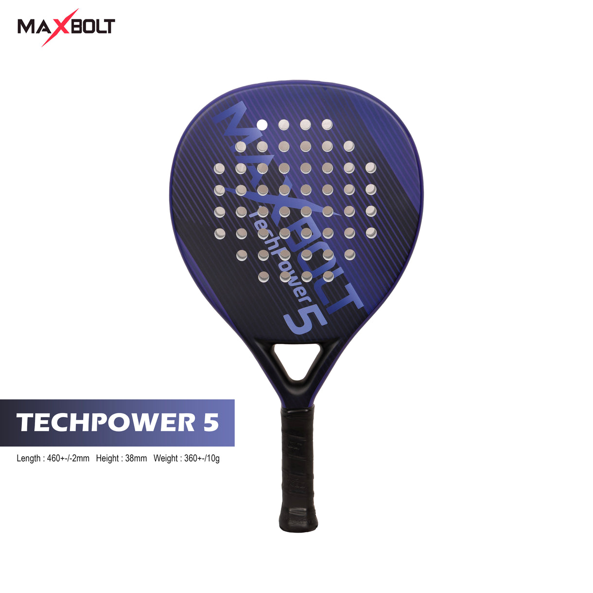 MAXBOLT TECHPOWER 5 - PADEL RACKET – Maxbolt